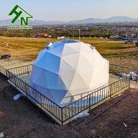 China Glass Door Geodesic Dome Tent Luxury Hotel UV Resistant Resort House for sale