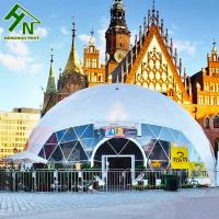 China PVC Glass Door Geodesic Insulated Dome Tent Fire Proof Durable Shelter for sale