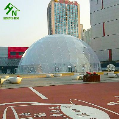 China PVC Glass Door Geodesic Insulated Dome Tent Fire Proof Durable Shelter for sale