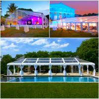 China 60m Wide Aluminum Alloy 300 Seater Tent 18x30 PVC Fabric Cover for sale