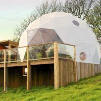 China hot-dip Galvanized steel outdoor glamping house living dome tent for tourist attrations for sale