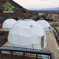 China Custom Geodesic Dome Greenhouse Tent Outdoor Fireproof Steel Frame for sale