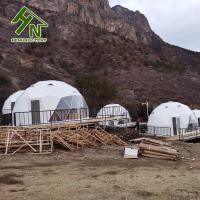 China Custom Geodesic Dome Greenhouse Tent Outdoor Fireproof Steel Frame for sale