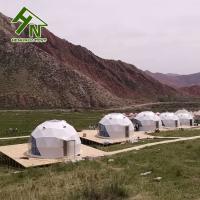 China 75kg/sqm Geodesic Dome Tent With 12mm Cotton Insulation Layer For Winter Cold Weather for sale