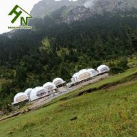 China Hotel Camping Resort Waterproof Geodesic Dome House With Curtain And Door for sale