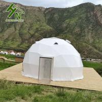 China Luxury Galvanized Steel Geodesic Dome Structure Family Camping Tent Fire Resistance for sale