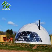 China Galvanized Steel Tube Geodesic Dome Tent Heated Eco Hotel Decoration Prefab Dome Desert Tent for sale
