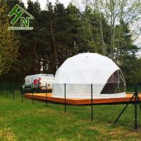 China Galvanized Steel Tube Geodesic Dome Tent Heated Eco Hotel Decoration Prefab Dome Desert Tent for sale