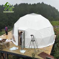 China hot-dip Galvanized steel outdoor glamping house living dome tent for tourist attrations for sale