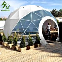 China Galvanized Steel Frame Geodesic Hotel Dome Tent Wih Full Necessory Decoration for sale