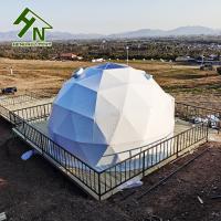 China Diameter 6m Geodesic Dome Tent Glamping Prefab House For Rourist Accommodation for sale