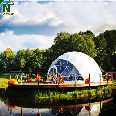 China Diameter 6m Geodesic Dome Tent Glamping Prefab House For Rourist Accommodation for sale