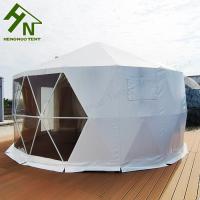 China Galvanized Steel Frame Geodesic Yurt Mongolian Tent Resort Dome House for sale