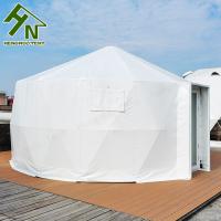China Galvanized Steel Frame Geodesic Yurt Mongolian Tent Resort Dome House for sale