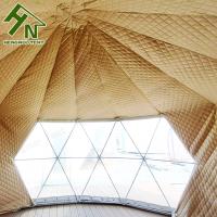 China Galvanized Steel Frame Geodesic Yurt Mongolian Tent Resort Dome House for sale