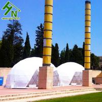 China Fireproof Outdoor Camping Geodesic Dome Tent 5m Diameter For Accommodation for sale
