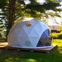 China Diameter 4m Waterproof Glamping Dome Tent For House Living for sale
