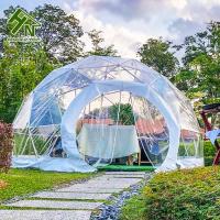 China Steel Frame Restaurant Geodesic Dome Tent With Clear Pvc Roof Self Cleaning for sale