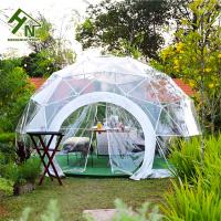 China Steel Frame Restaurant Geodesic Dome Tent With Clear Pvc Roof Self Cleaning for sale