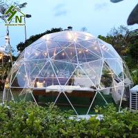 China Steel Frame Restaurant Geodesic Dome Tent With Clear Pvc Roof Self Cleaning for sale