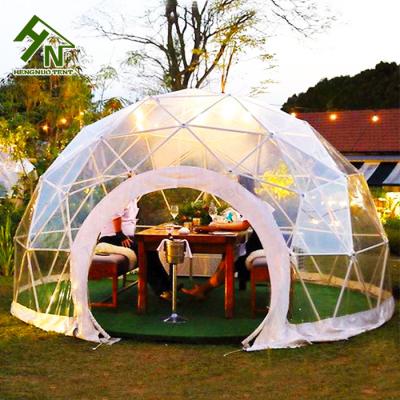China Tear Resistant Outdoor Igloo Tent Clear Dome Restaurant Music Bar Domo With LED Light for sale