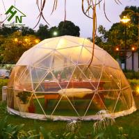 China Tear Resistant Outdoor Igloo Tent Clear Dome Restaurant Music Bar Domo With LED Light for sale