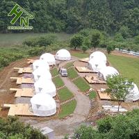 China Glass Triangle Window Hotel Dome Tent 50m Diameter Custom for sale