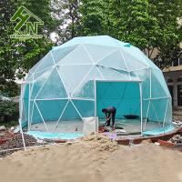 China Customized Size Colorful Dining Geodesic Dome Tent 13m Diameter for sale
