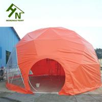 China Customized Size Colorful Dining Geodesic Dome Tent 13m Diameter for sale