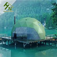 China Customized Size Colorful Dining Geodesic Dome Tent 13m Diameter for sale