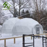 China Winter White Outdoor Glamping Hotel Geodesic Dome Tent For Sale for sale