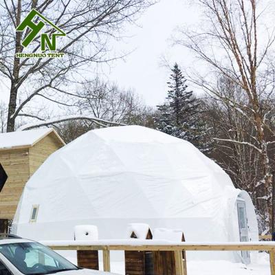 China Winter White Outdoor Glamping Hotel Geodesic Dome Tent For Sale for sale