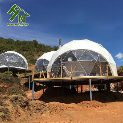 China 2~5 Person dome tent Outdoor Hotel Glamping Geodesic Dome Tent for sale