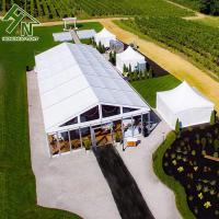 China Heavy Duty Waterproof Frame A Shape Tent With Glass Wall 3m Side Height for sale