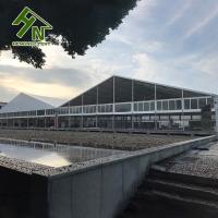 China Heavy Duty Waterproof Frame A Shape Tent With Glass Wall 3m Side Height for sale