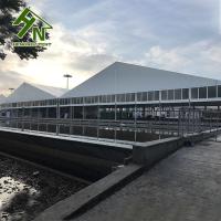 China Heavy Duty Waterproof Frame A Shape Tent With Glass Wall 3m Side Height for sale