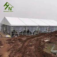 China White Waterproof Frame Tent A Shape Tent With Glass Wall for sale
