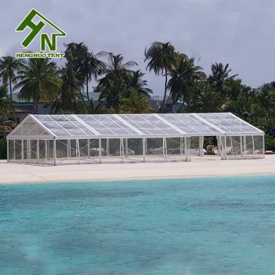China 15x40m Large Transparent  Aluminum Alloy Event Party Wedding A Shape Tent for sale