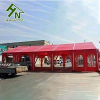 China 300 People Aluminium Frame Tent 10x30m Red Colorful Large Wedding Marquee for sale