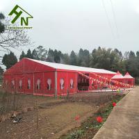 China 280 People Aluminium Frame Tent 10x30m Red Colorful Large Wedding Marquee for sale