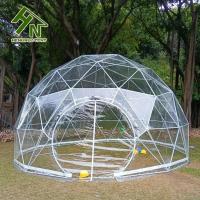 China Garden Clear PVC Geodesic Igloo Dome Tent Clear Plant Flowers Grass Green House for sale