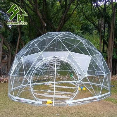 China Garden Clear PVC Geodesic Igloo Dome Tent Clear Plant Flowers Grass Green House for sale