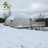 China White PVC Big Party Event Igloo Geodesic Dome Tent Install On The Snow for sale