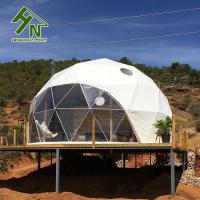 China Customized Glamping Hotel Geodesic Dome Tent Sun Shelter Fire Resistant for sale