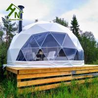 China Customized Glamping Hotel Geodesic Dome Tent Sun Shelter Fire Resistant for sale