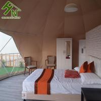 China Diameter 9m Large Outdoor 4 People Glamping Dome Tent In Forest for sale