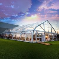China Arcum Roof Party Tent Canopy Exhibition Peach Shape Garden Marquee for sale