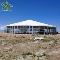 China Ridge Height 8.7m Aluminum Multi Sided Tent Hexagon Shape PVC Fabric Tent for sale