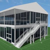China Hengnuo Two decker Double Storey Tent Aluminium Frame Outdoor Lounge for sale