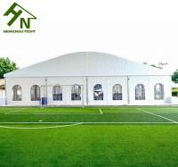 China Arcum Canvas Party Tent Fire Retardant B1 Curve Aircraft Hangar Marquee for sale